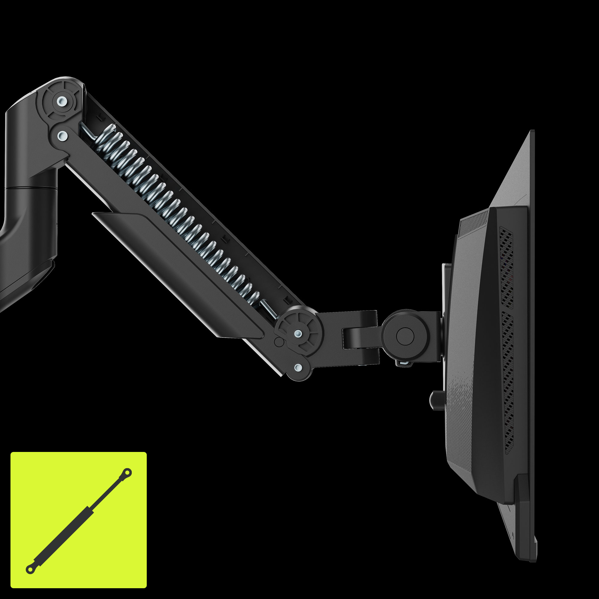 MSI MAG MT201 - Premium Heavy Duty Single Monitor Stand Arm, Supports 17-49" Screens and 44 lbs ...